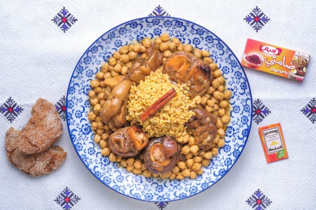 الكرعين بالحمص و القمح المهرس - Top Hadga
